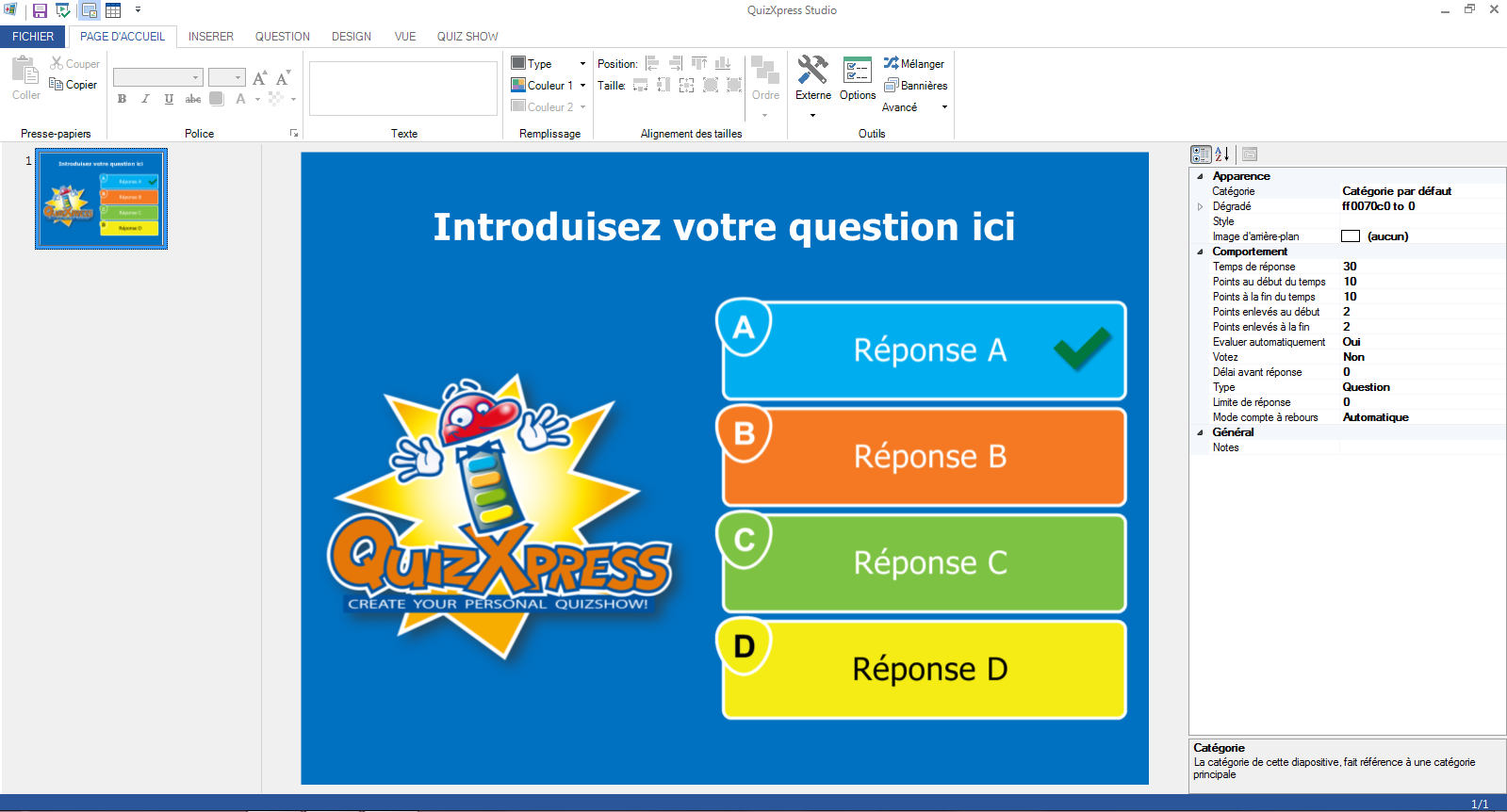 QUIZXPRESS.FR : Logiciel professionnel de Création de Quiz